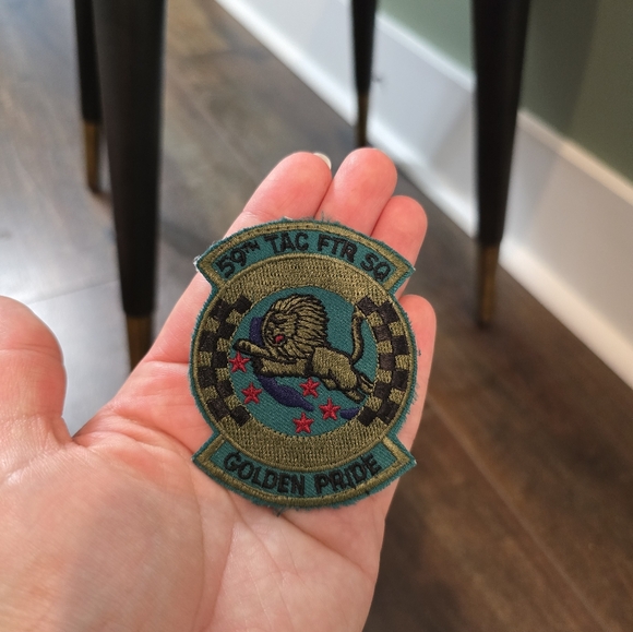 Other | Military Patch With Eagle And Stars Usaf 59th Tac Ftr Sq Golden ...